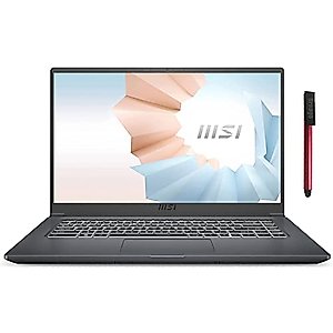 MSI 2022 Modern 15 Ultrabook 15.6" FHD Laptop, Intel Quad-Core i7-1195G7, 16GB DDR4 RAM, 512GB PCIe SSD, WiFi 6, Bluetooth 5.1, White Backlight Keyboard, Type-C, Windows 10, BROAG 64GB Flash Drive