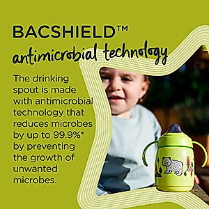 Tommee Tippee Superstar Trainer Sippy Cup for Toddlers, INTELLIVALVE 100% Leak-Proof & Shake-Proof | Antimicrobial Technology (10oz, 6+ Months, 1 Count), Blue