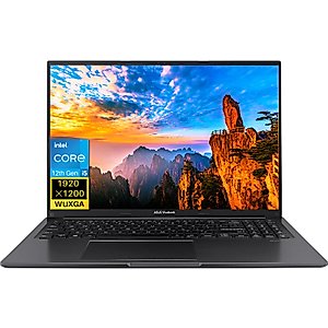 ASUS 2023 Newest Vivobook 16 Laptop, 16” WUXGA (1920x1200) 16:10 Laptop, Intel Core i5-1235U CPU, 16GB RAM, 512GB SSD, Intel UHD Graphics, Wi-Fi, Thin and Light, Windows 11 Home, Indie Black