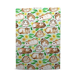 Head Case Designs Officially Licensed Micklyn Le Feuvre Guinea Pigs And Daisies In Watercolour On Mint Art Mix Vinyl Faceplate Sticker Gaming Skin Decal Compatible With PS5 Digital Edition Console