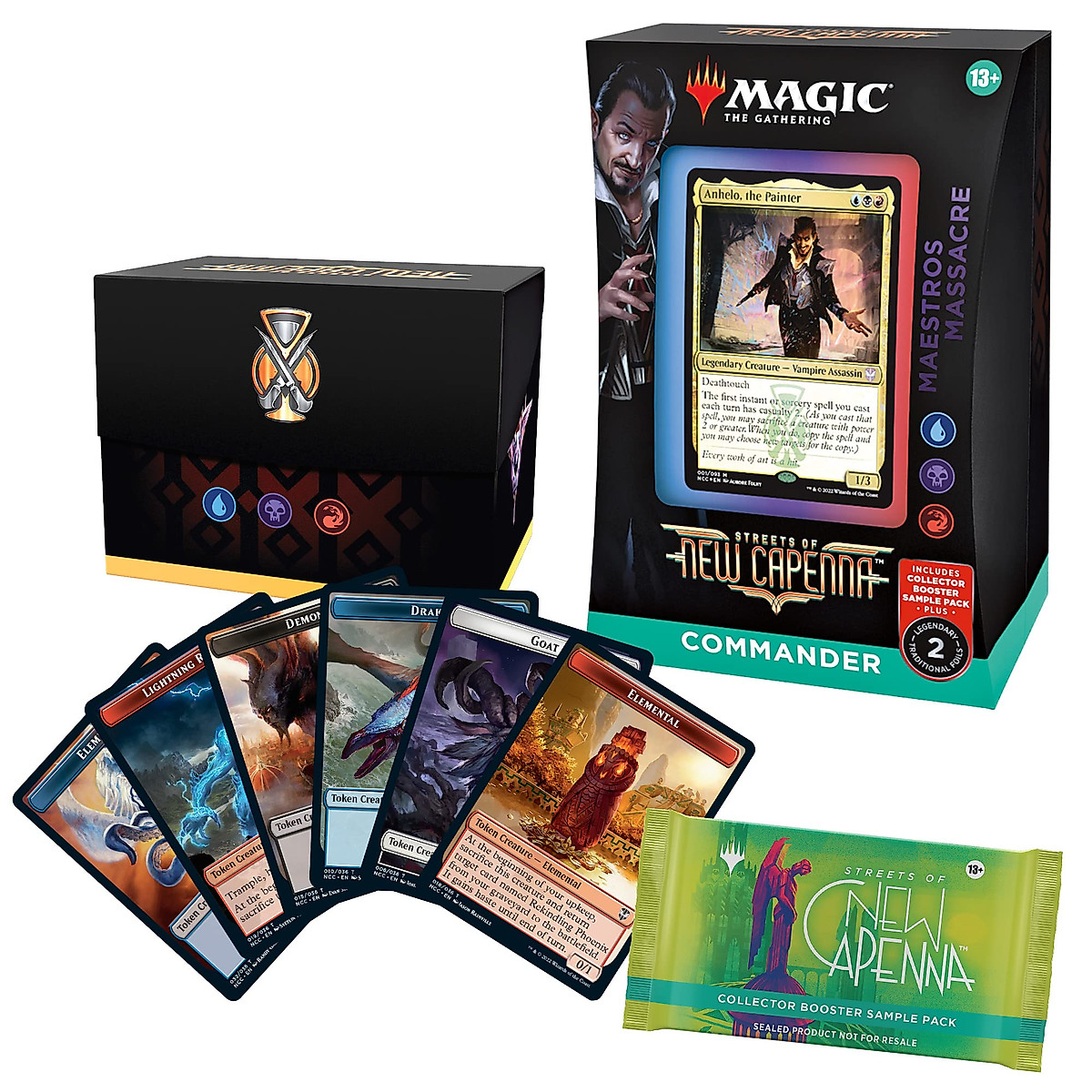 Magic: The Gathering Streets of New Capenna Commander Deck – Maestros Massacre + Collector Booster Sample Pack
