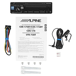 ALPINE UTE-73BT Digital Media Bluetooth Car Stereo Receiver w/USB+AUX Cable