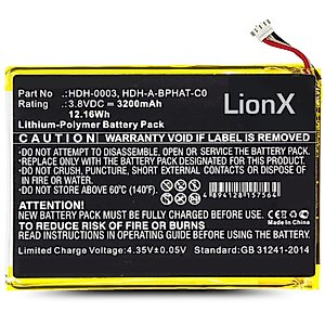 LIONX Battery Replacement for Game Console HDH-001 HDH-002 Switch Lite Switch Lite NS HDH-003 HDH-A-BPHAT-C0 3200mAh / 12.16Wh 3.8v Li-Polymer Black