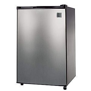 RCA 4.5 Cu Ft Single Door Mini Fridge RFR465, Stainless Steel
