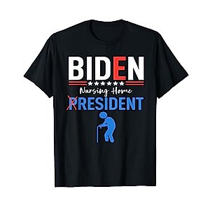 Biden Nursing Home Resident Funny Anti Joe Biden Trump Men T-Shirt