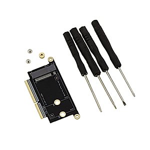 KALEA-INFORMATIQUE M2 NGFF NVMe M Key Adapter to Replace SSD 22+34 Points of a 2016 or 2017 MAC Pro A1708 with Tools