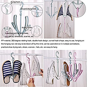 6Pcs Shoe Hanger,Hanging Shoe Organizer,Hanging Shoe Rack,Shoe Drying Rack for Dryer,Shoe Dryer Rack,Shoe Hangers Hanging Drying Rack,Dry Shoe Rack Organizer Shoe Hook Rotating Hanger for Drying Shoe