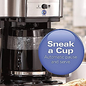 Nozaya 12 Cup Drip Coffee Maker - 2-Way Programmable Coffee Machine, Easy to Clean, Black