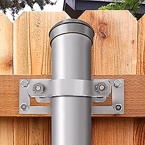 Steel 2 Wood Fence Bracket(24-Pack)，Chain Link Wood Adapter，Wood Fence for Steel Post Panel Attachment Adapter Bracket