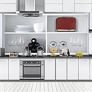 KINMAD Polyester Fabric Quilted Four Slice Bread Toaster Cover Bakeware Protector, Dust and Fingerprint Protection- Best Gift for Mother, Red