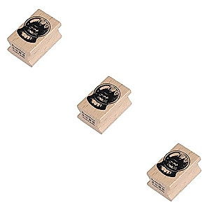 Abaodam Christmas Craft Stamp 3pcs Christmas Sealing Stamp Christmas Bag fillers Holiday Album Stencil Holiday Stamp stampers Party Favors Wooden Stamper die Account Bamboo