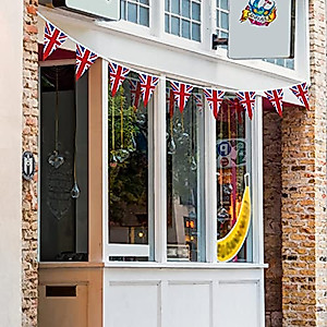 Uwariloy 23/26ft Union Jack Bunting Banner with 20 | 25 Triangle Flags for Queen Plati-num Jubilee Decorations, Royal Events Patriotic Street Party Decorations