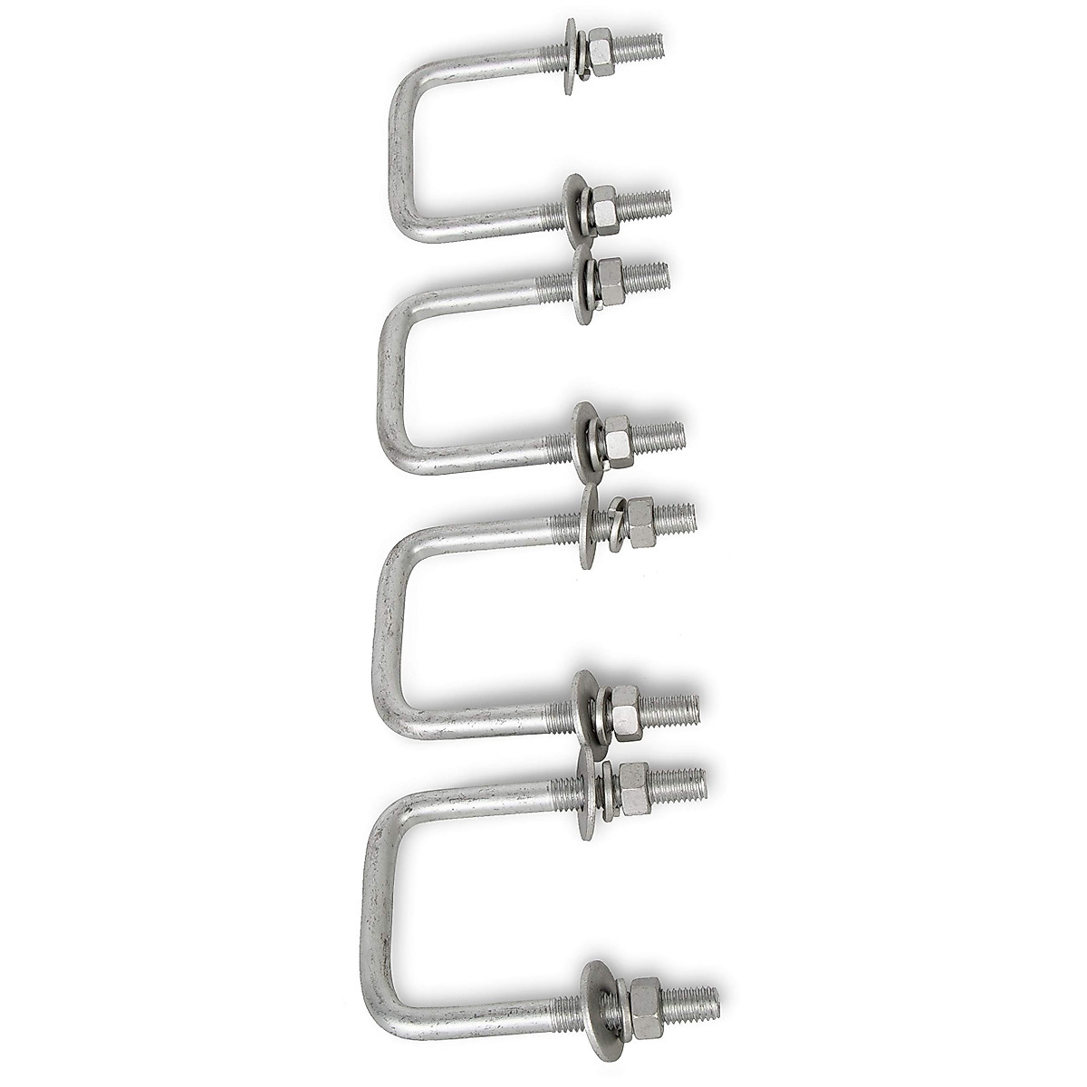 KUAFU Universal U-Bolts for Boat Trailer Square Steel 1/2" Dia X 3 1/16" X 4 5/16" 4Pcs