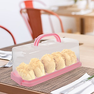CALLARON Food Containers Cupcake Boxes Cake Carrier Plastic Cake Keeper Cake Containers with Dome Lids Cake Saver with Locking Lid for Cupcake Bread Food Containers Cupcake Boxes