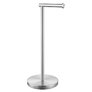 KES Toilet Paper Holder Stand SUS 304 Stainless Steel Rustproof Pedestal Lavatory Tissue Roll Holder Floor Stand Modern Brushed Finish, BPH283S1-2