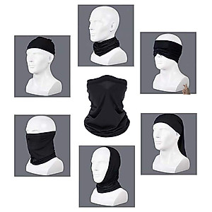 6 Pieces Summer Face Cover Scarf Mens Neck Gaiter For Men Women UV Protection Face Breathable Sun Protection Cycling Running (Multicolour-01)