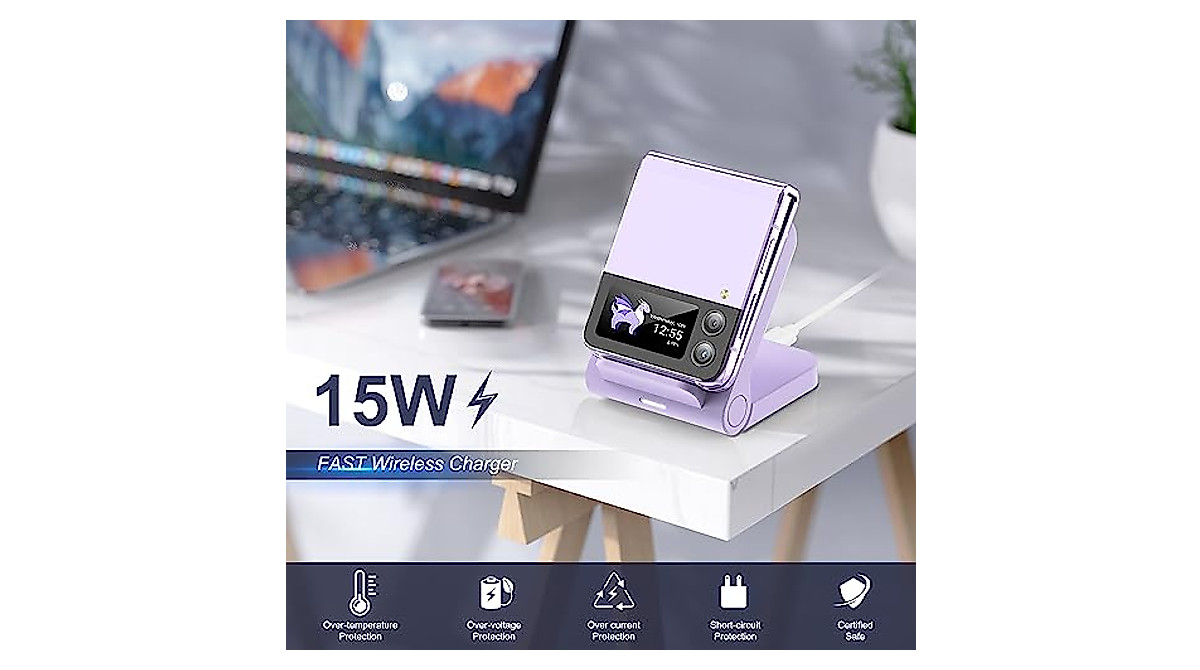 for Samsung Galaxy Z-Flip Wireless Charger: Galaxy Z Flip 5/4/3 ...