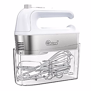 Lord Eagle Hand Mixer Electric 450W Power Handheld Mixer with Turbo, Eject Button, 5-Speed Egg Beater Mixing for Dough, Egg, Cake, 5 Accessories (Whisk, Beaters, Dough Hooks) in Measuring Storage Case (Measuring Storage Case)