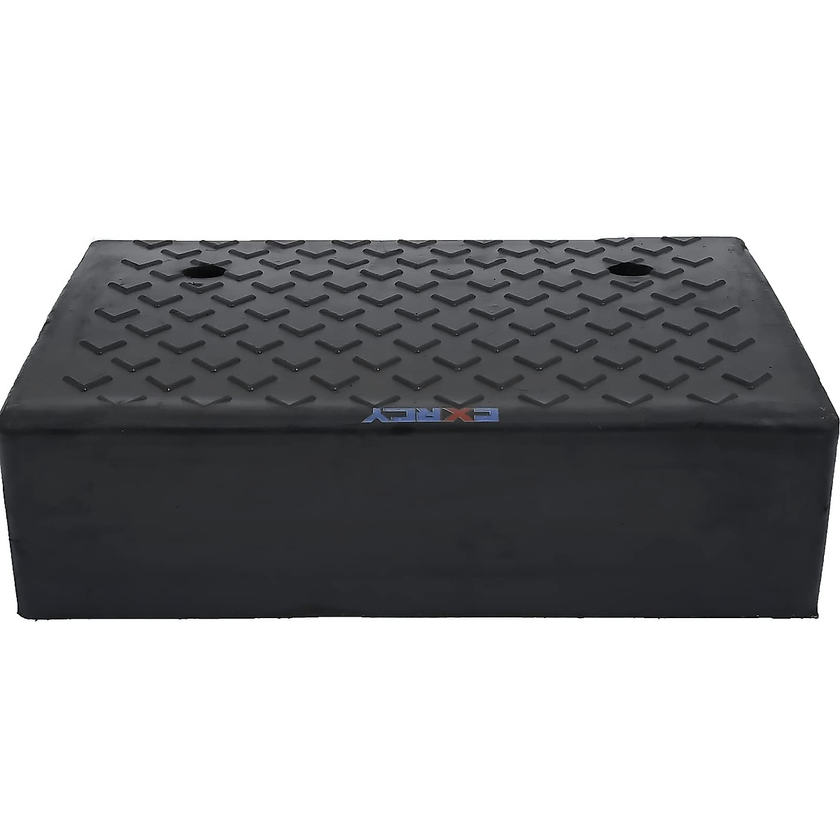 CXRCY Rubber Curb Ramp 6” Rise 2 Pack Industry Heavy Duty Black Threshold Ramps with 4 Expansion Bolts for Sidewalk, Loading Dock, Driveway, Wheelchair, Car, Bike