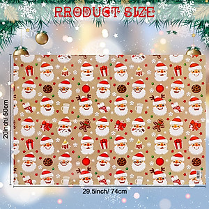 Konsait 12Pack Folded Large Sheets of Christmas Wrapping Paper Traditional Gift Wrap, Christmas Decoration,Xmas Festive Designs- Kids Snowman, Santa, Christmas Tree, Snowflake, Reindeer, 74 X 51cm