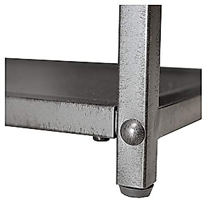 Furniture of America Zin Industrial Metal 6-Shelf Bookcase in Powder Coated Gray