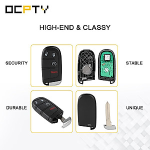 OCPTY Replacement 1Pcs Remotes Key Fob for Dodge Journey for Dodge Durango 2011-2018 M3N40821302