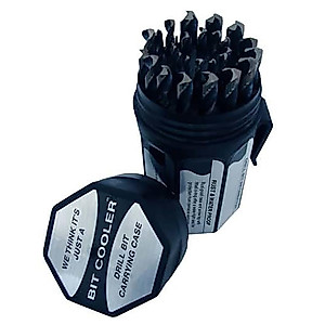 Drill America 29 Piece High Speed Steel Drill Bit Set in Round Case (1/16" - 1/2" X 64ths), DWDN Series
