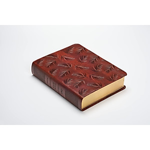 NLT Wide Margin Bible, Filament Enabled (LeatherLike, Dark Brown Palm, Red Letter)