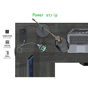 SZXKT L Shaped Desk with Drawers, Gaming Desk, Corner Computer Desk with Storage and Power Outlet,Reversible U Shaped Work Pc Desk for Home Office with Monitor Stand 2 Person Long Desk 56 Inch Gray