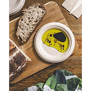 COMPOSTABLE 7 inch [125 pack] PLATES Biodegradable Disposable Party Plates for Weddings, Birthday, Picnic, Camping, Household, Kids, Corporate and more