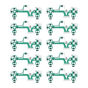 PUSOKEI 10Pcs Conductive Film Repair Part for PlayStation 4 Controller,Replacement Buttons Ribbon Circuit Board,Replacement Keypad Repair Pads Flexible Controller Membrane Conductive Film.