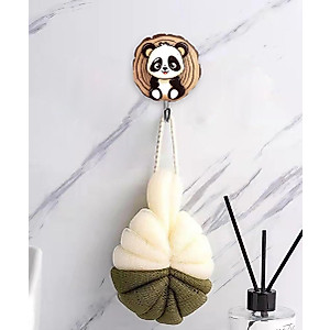 Vamotto Wooden Animal Wall Hooks, 6-Pack Self Adhesive Coat Hooks Hanging Wall Mounted Hooks for Coats, Towels, Hats,Backpack, Robe, Purse,Decorative Farmhouse