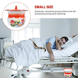 FOMIYES Retro Urinal Container Enamel Spittoon Jars Potty Iron Elderly Chinese Style Children Home Bedpan