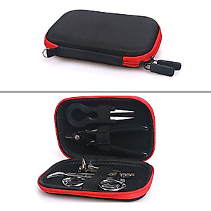 Leeko DIY Tool Kit, 9 in 1 Tweezers Pliers Winding Rods Screwdriver Steel Brush with Zipper Case Bag, for Home and Jewelry Repairs