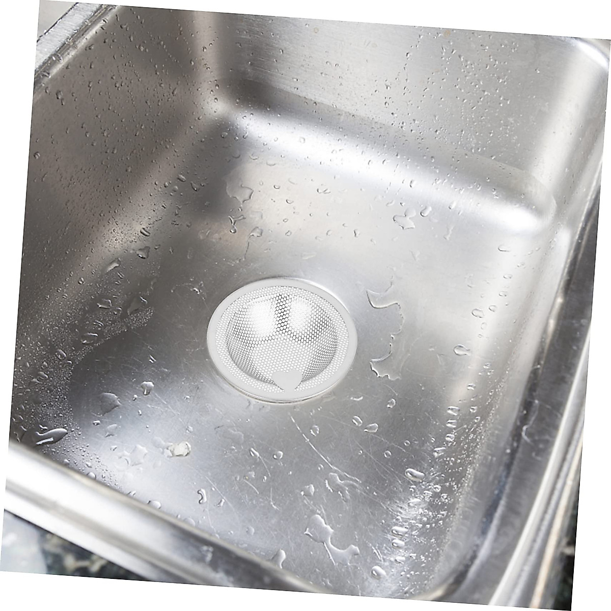 Veemoon 3pcs Drain Filter Kitchen Sink Parts Bathroom Drain Cover Kitchen Sink Garbage Strainer Tub Accessories for Bathtub Mesh Strainer Outlet Screws Heart Stainless Steel Slag Separator