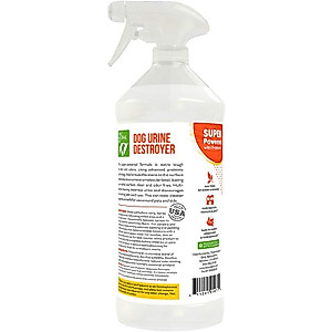 Only Natural Pet Enzyme Powered Stain & Odor Eliminator - Professional Pet Urine Pee Cleaner Deodorizer for Dogs - Hardwood Floors Carpets Upholstery - Eucalyptus & Rosemary Scent - 32Floz - 2 Pack