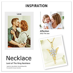 KECHO 14K Gold Arwen Evenstar Necklace Mothers Birthday Valentines Day Gifts for Women