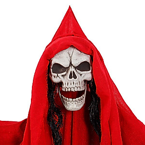 Scorpiuse Halloween Hanging Ghost Large Life-Size 75 Inches Halloween Prop for Halloween Party Prop Decor (75 Inches, Scarlet)