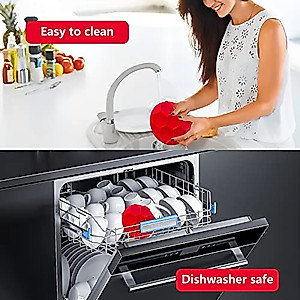 Mekek 7 in 1 Hamburger Silicone Mold, Non-Stick Food Grade Hexagonal Hamburger Patty Maker Press, Shape, & Freeze Container