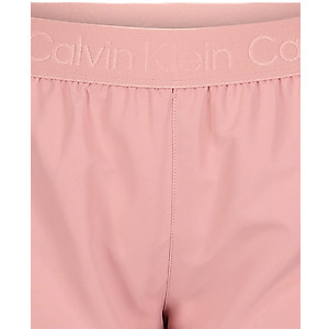 Calvin Klein Girls' Performance Running Shorts, Quick-Drying Mesh, Elastic Waistband & Pull-On Style, Rose Tan Tulip, 12-14