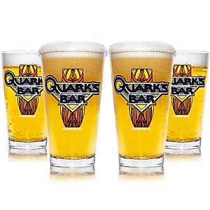 STAR TREK Quark's Bar Printed Pint Glass - Officially Licensed, Premium Quality, Handcrafted Glassware, 16 oz. Set of 4 Beer Glass - A Collectible Gift for Series Lovers, Birthdays & Special Occasions