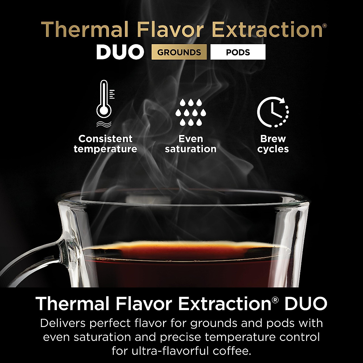 Ninja CFP301 DualBrew Pro System 12-Cup Coffee Maker, Single-Serve for Grounds & K-Cup Pod Compatible, 4 Brew Styles, Frother, 60-oz. Water Reservoir with Separate Hot Water Dispenser & Carafe, Black