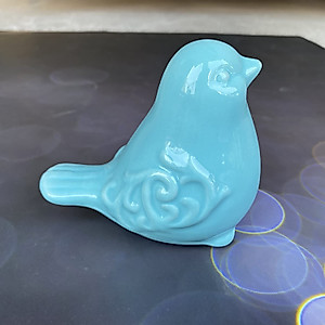 YICC 1 PC Large Decorative Bird Figurine- Glazed Porcelain Bird Statue/Bird Sculpture for Home Garden Wedding Decor or More White