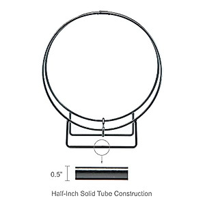 UniFlame Firewood Log Hoop Rack with 1/2" Solid Stock, Black