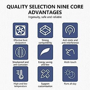 YanKe 21.5 Inch LED Embedded Industrial Panel PC, 10 Point Touch Screen, Front Panel IP65, celeron N5095, Win 7/10 /11, VGA/3USB2.0/USB3.0/LAN/3COM/FANLESS, (4G RAM/128G SSD) (21.5 inch N5095 4+128)