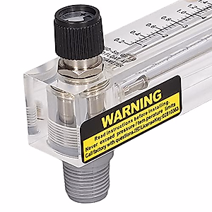 Liquid Flowmeter Tester, Standard Design Easy Installation Transparent Durable Panel Type Flow Meter 0.2‑2GPM Range for Control