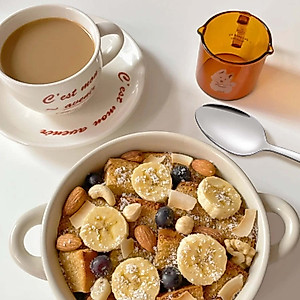 60 Pieces Dinner Spoons (7.4 inches) and Teaspoons (6.2 inches), Pleafind Spoons Silverware and Teaspoons, Contains 24 Pieces Spoons and 36 Pieces Teaspoons, Use for Home, Kitchen, Restaurant