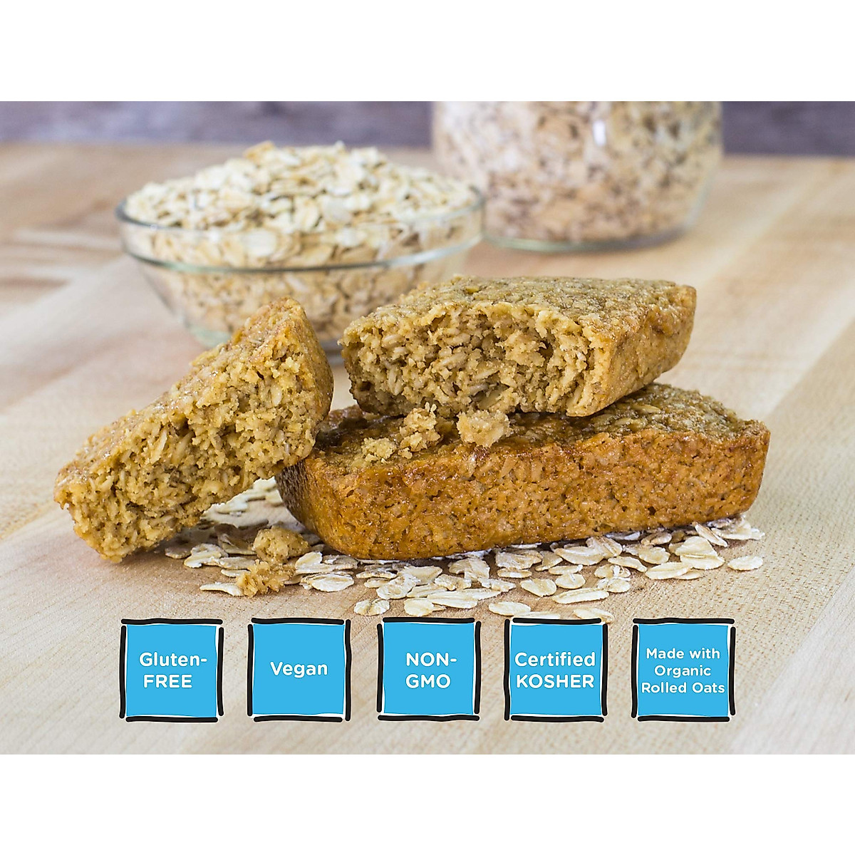 Bobo's Oatmeal Bars, Original, Gluten Free Vegan Whole Grain Oat Bars, Pack of 12