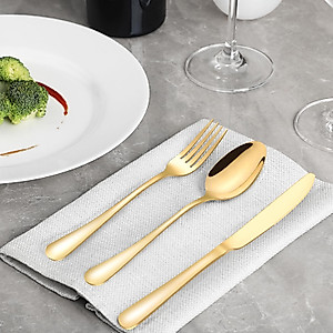 ITITT 60-Piece Silverware Set,Silverware Set for 12, Stainless Steel Flatware Cutlery Set For Home Kitchen Restaurant Hotel, Kitchen Utensils Set, Mirror Polished, Dishwasher Safe