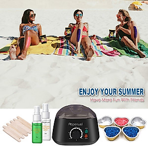 ANREACHO Waxing Kit for Women, Hard Stripless Wax Beads, Sprays - Bikini, Legs, Face, Underarm, Brazilian